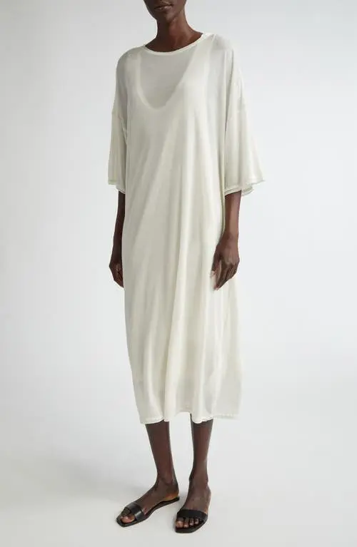 sheer layered maxi dress Daria Draped Chiffon Maxi Dress / Black | MESHKI main image 0