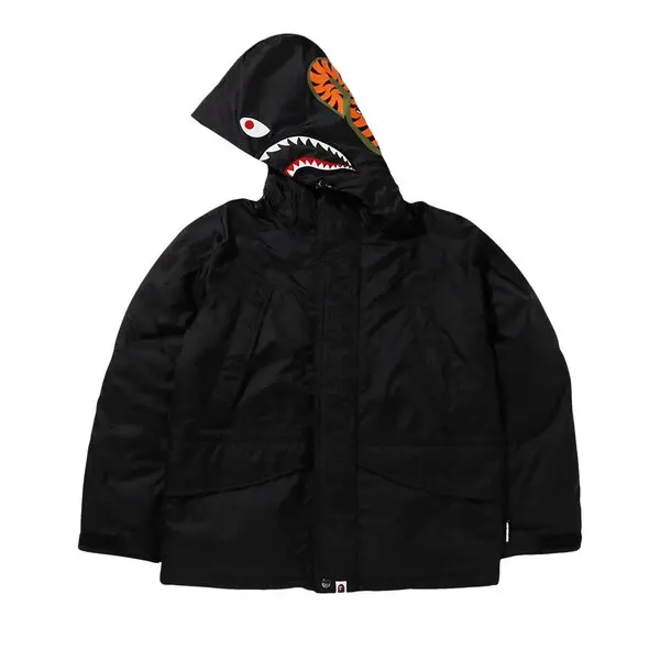 A BATHING APE Shark Snowboard Down Jacket - Black
