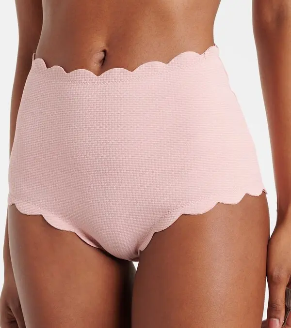 Marysia Santa Monica Scalloped Bikini Bottom - Pink