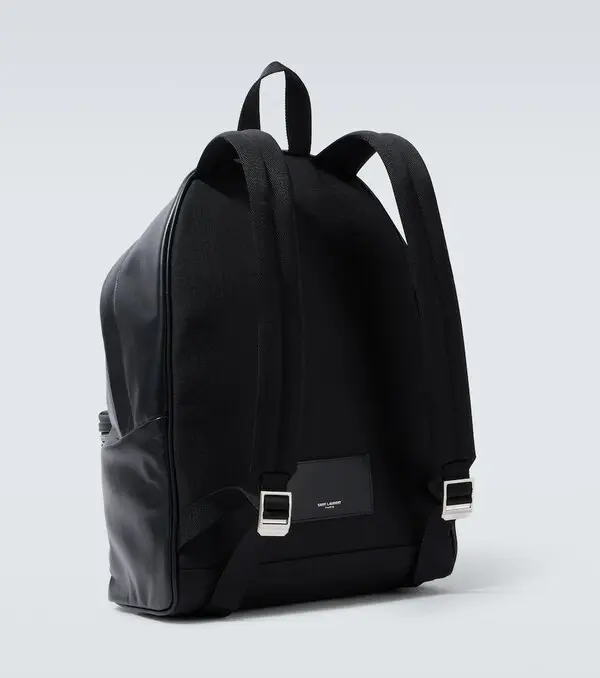 Saint Laurent City Leather Backpack - Black