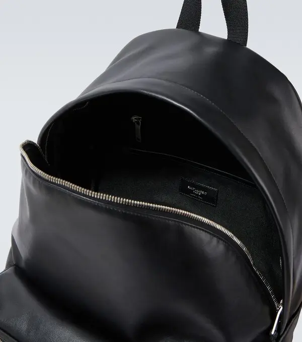 Saint Laurent City Leather Backpack - Black