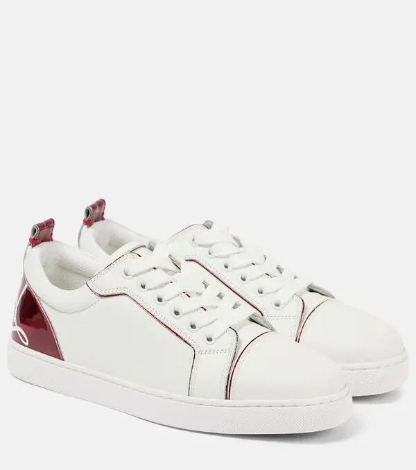 CHRISTIAN LOUBOUTIN Fun Louise Leather Sneakers - White