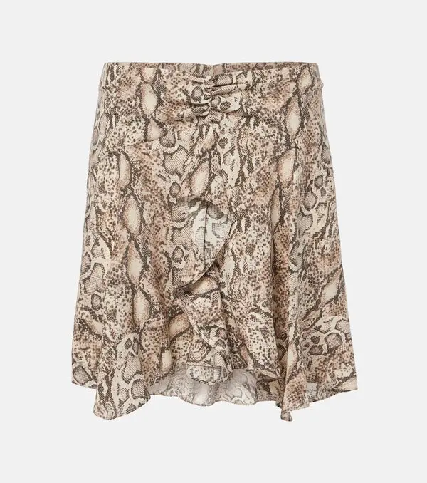 Isabel Marant Étoile Ozany Snake-print Miniskirt - Multicoloured