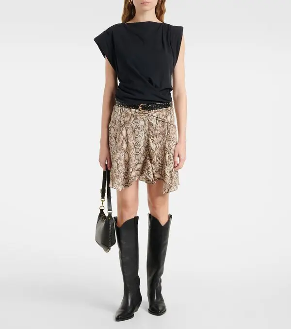 Isabel Marant Étoile Ozany Snake-print Miniskirt