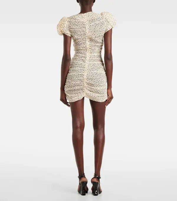 Magda Butrym Polka-dot Silk-blend Mini Dress