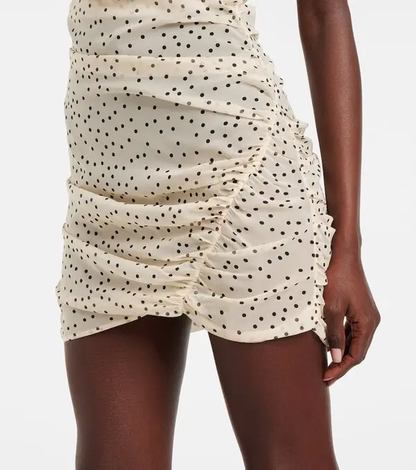 Magda Butrym Polka-dot Silk-blend Mini Dress