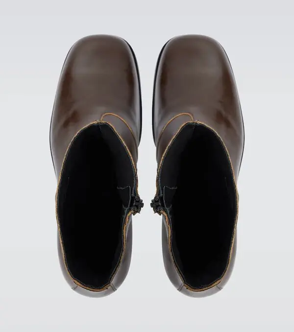 Our Legacy Camion Leather Ankle Boots - Brown