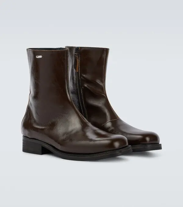 Our Legacy Camion Leather Ankle Boots - Brown