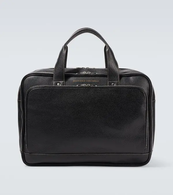 Brunello Cucinelli Leather Briefcase - Black