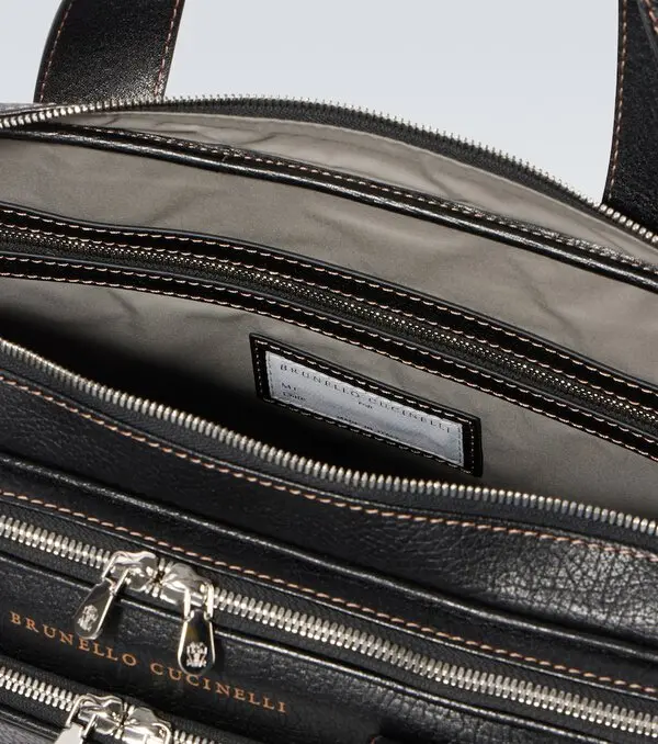 Brunello Cucinelli Leather Briefcase - Black