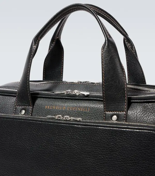 Brunello Cucinelli Leather Briefcase - Black