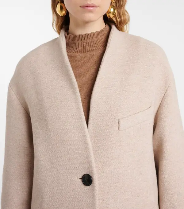 MARANT ETOILE Eris Wool-blend Coat - Beige