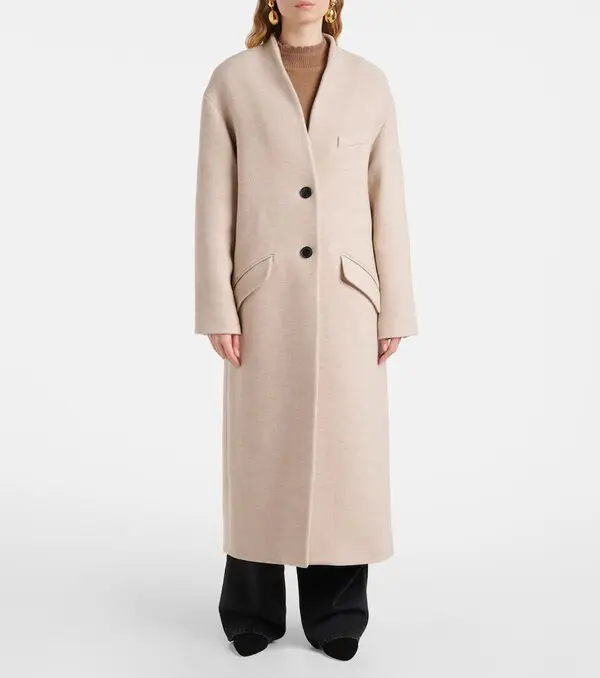 MARANT ETOILE Eris Wool-blend Coat - Beige