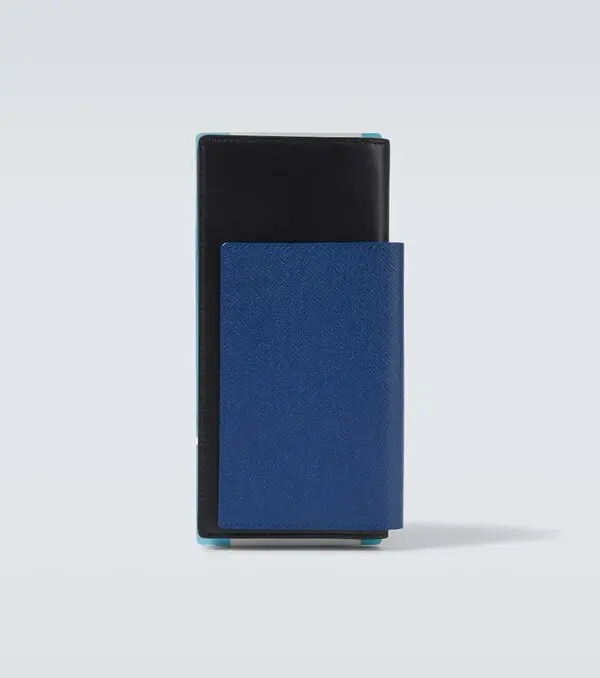 Balenciaga Passport Leather Wallet - Blue