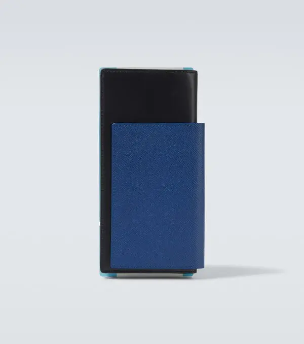Balenciaga Passport Leather Wallet - Blue