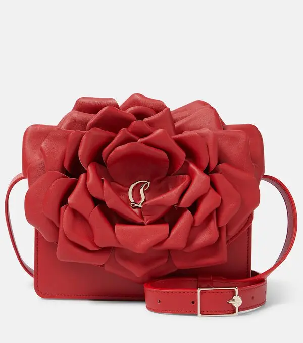 CHRISTIAN LOUBOUTIN Loubi54 Appliqué Leather Crossbody Bag - Red