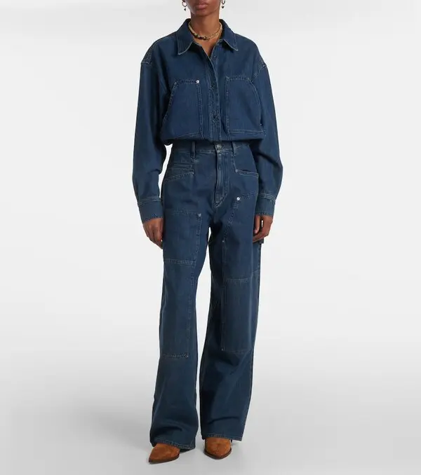 MARANT ETOILE Ophra Straight Leg Jeans - Blue