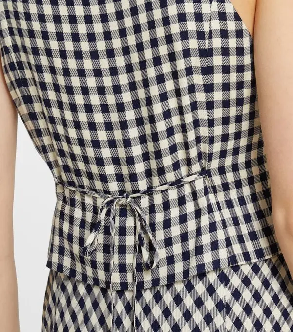 Rixo Kimmy Checked Maxi Dress - Blue