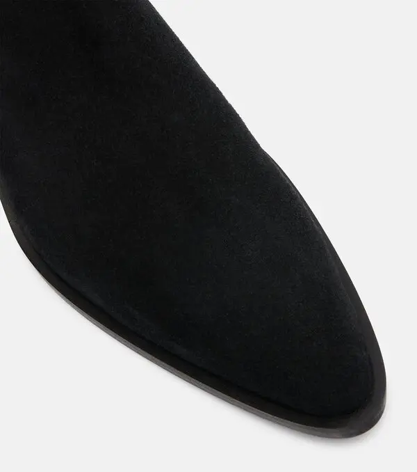 A.emery Hudson Suede Zip Up Ankle Boots - Black