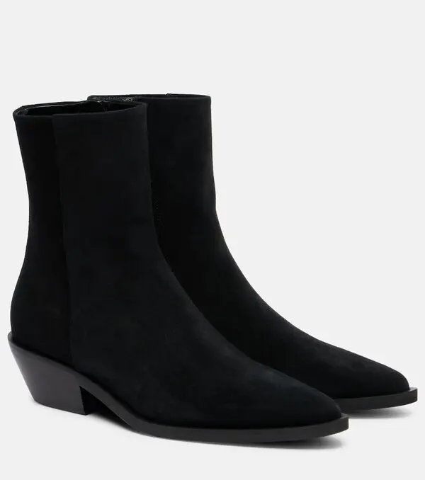 A.emery Hudson Suede Ankle Boots - Black