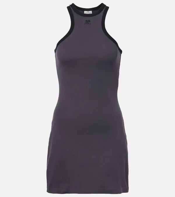COURREGES Ribbed Mini Dress