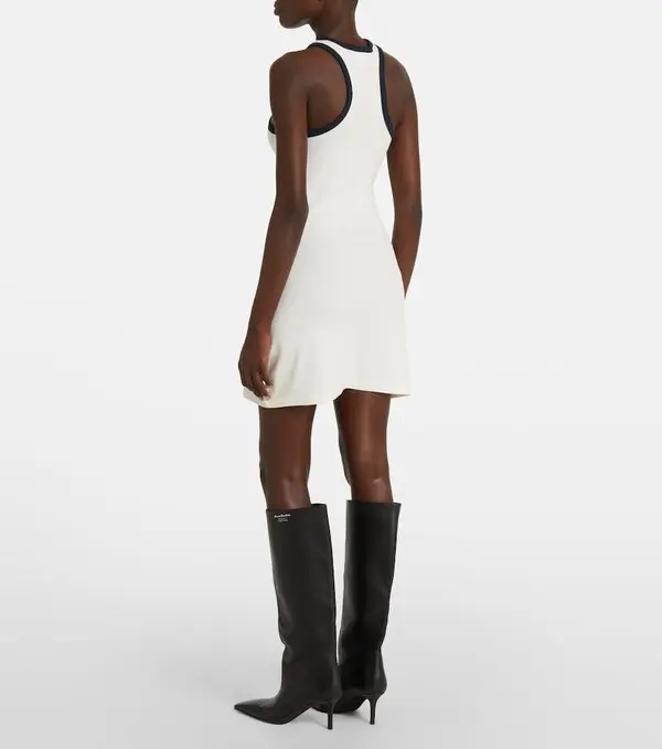 COURREGES Courrèges Scuba Cotton Jersey Minidress - Blue
