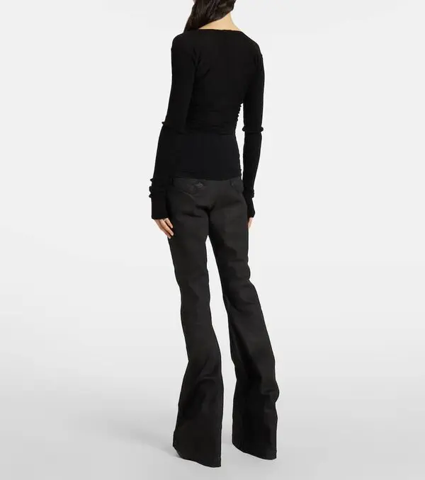 Rick Owens Cropped Virgin Wool Sweater