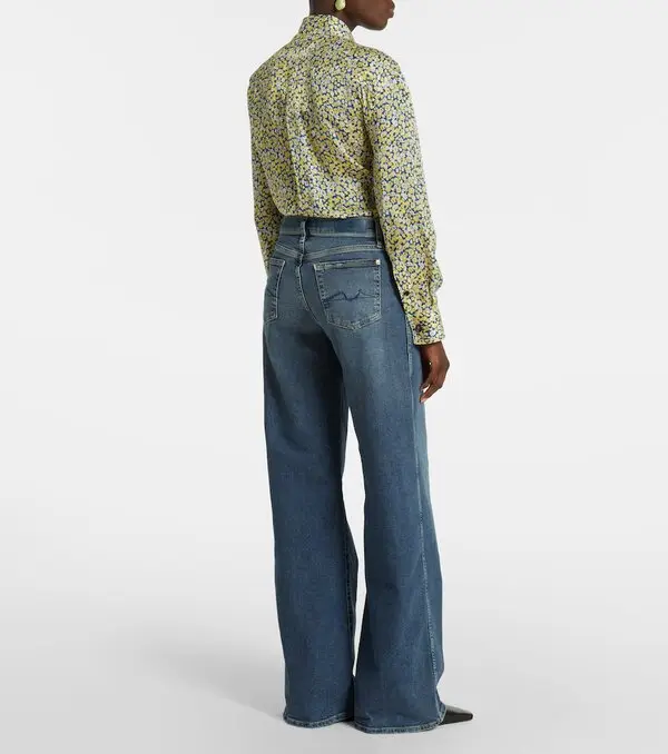 7 For All Mankind Luxe Vintage High-rise Wide-leg Jeans