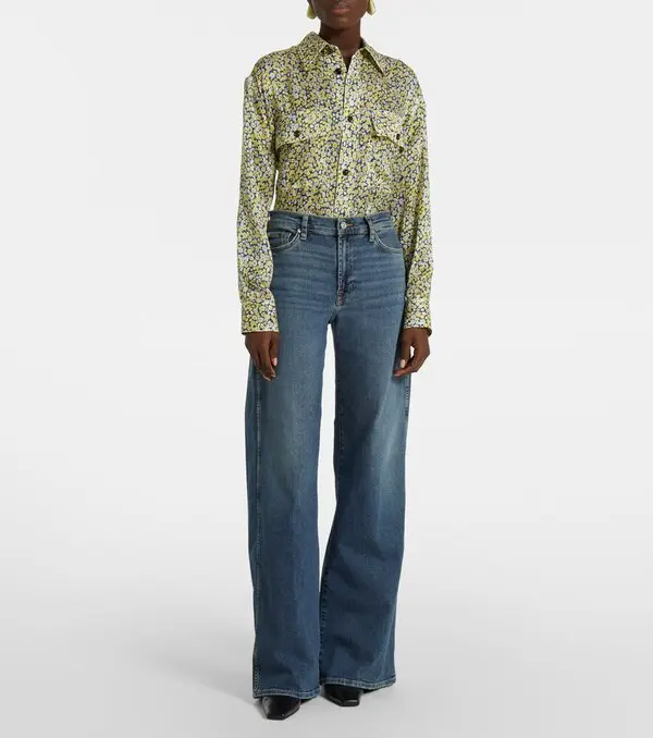 7 For All Mankind Luxe Vintage High-rise Wide-leg Jeans