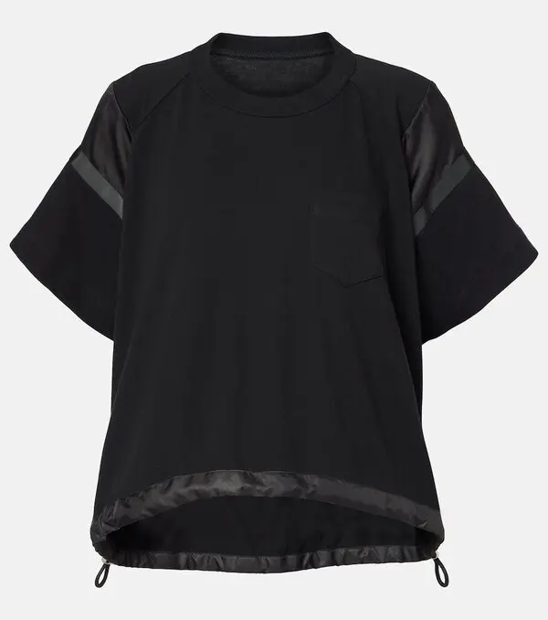 Sacai Cotton Jersey T-shirt - Black