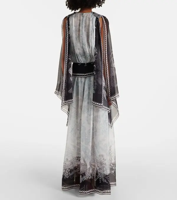 Elie Saab Printed Silk Chiffon Blouse