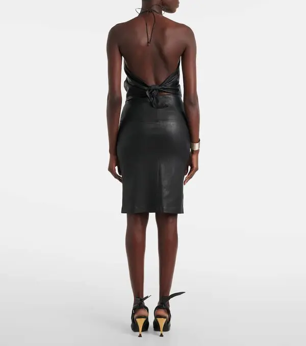 Stouls Rosie Halterneck Leather Top
