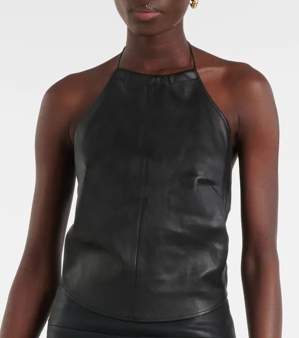 Stouls Rosie Halterneck Leather Top