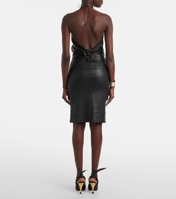 Stouls Rosie Halterneck Leather Top