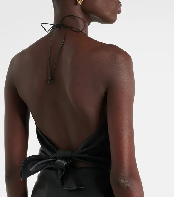 Stouls Rosie Halterneck Leather Top