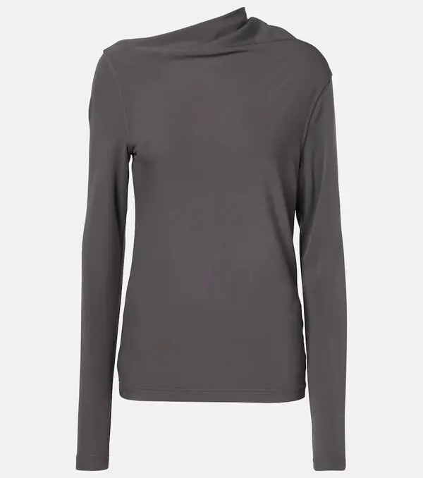 TOTEME Draped Jersey Top - Grey