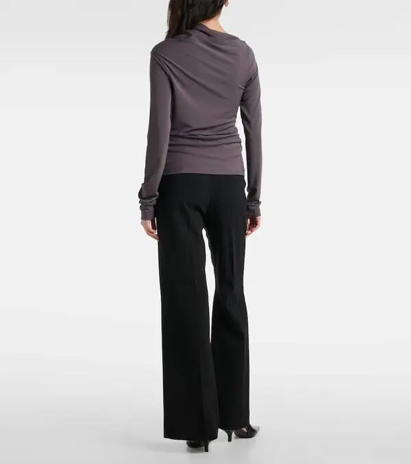 TOTEME Draped Jersey Top - Grey