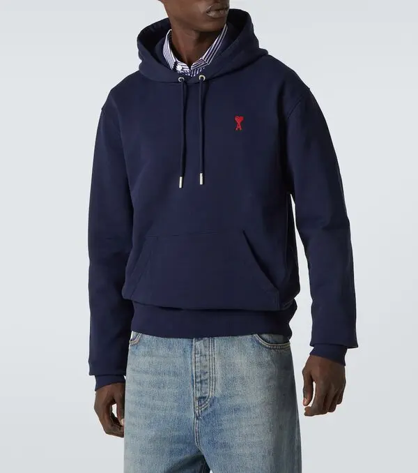 Ami De Cœur Cotton Fleece Hoodie - Blue