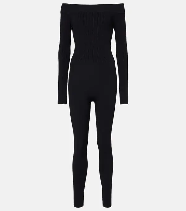 Alaïa Off-shoulder Catsuit - Black