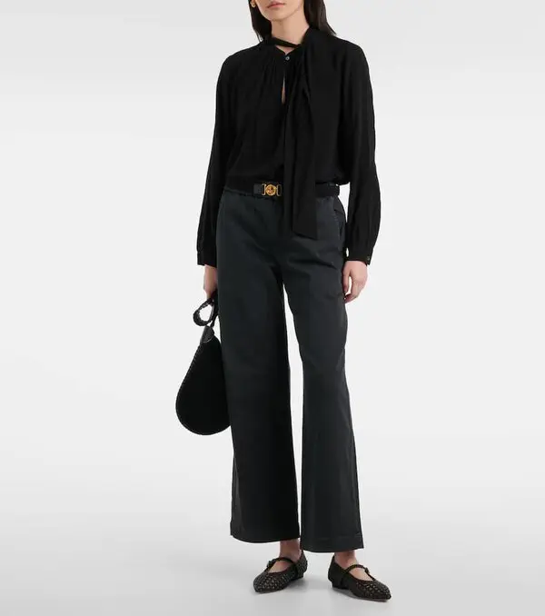 Velvet By Graham & Spencer Gabrielle Draped Rayon Challis Blouse - Black