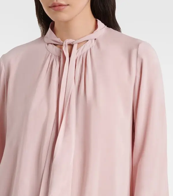 Velvet By Graham & Spencer Gabrielle Draped Rayon Challis Blouse - Pink