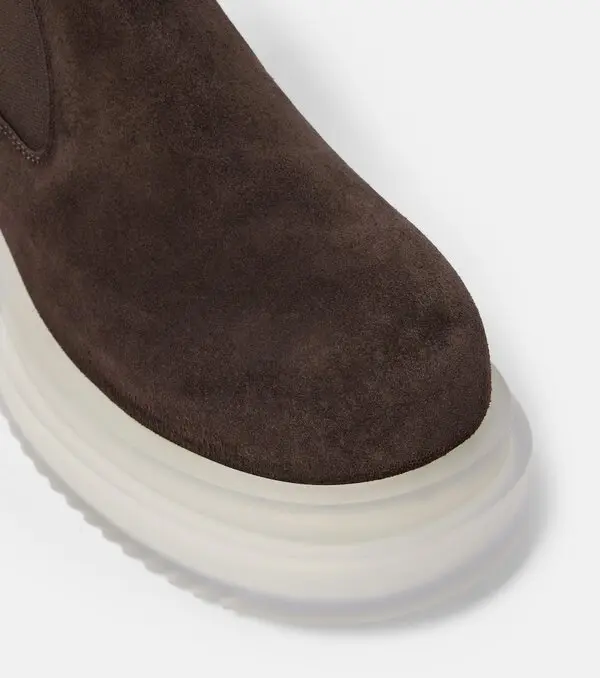 Rick Owens Beatle Suede Ankle Boots - Brown