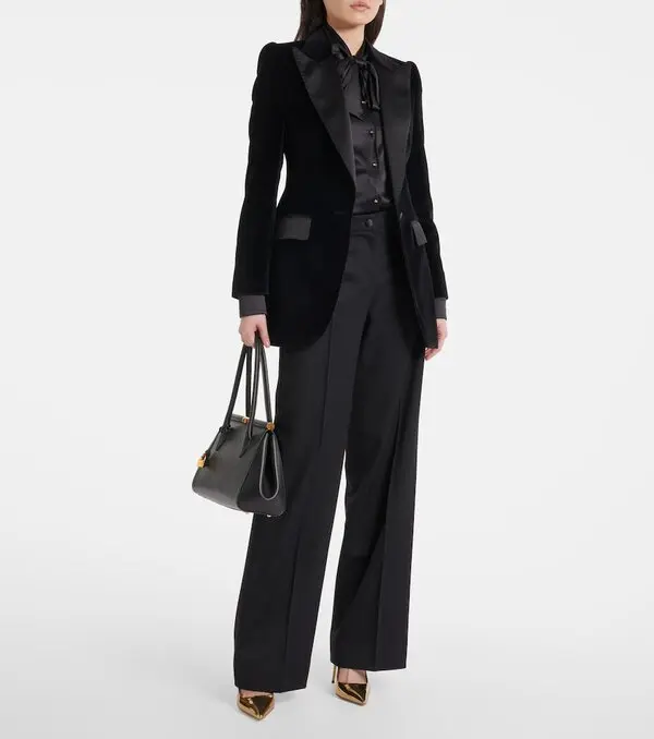 Dolce & Gabbana Tie-neck Silk-blend Blouse