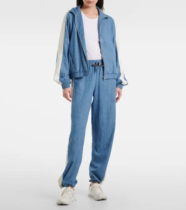 The Upside Hemp And Cotton Chambray Track Jacket