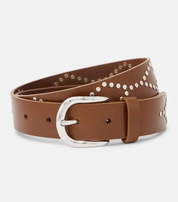 Isabel Marant Étoile Studded Leather Belt - Brown