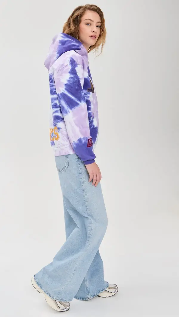 DANNIJOPRO Tie-dye Rhinestone Logo Hoodie