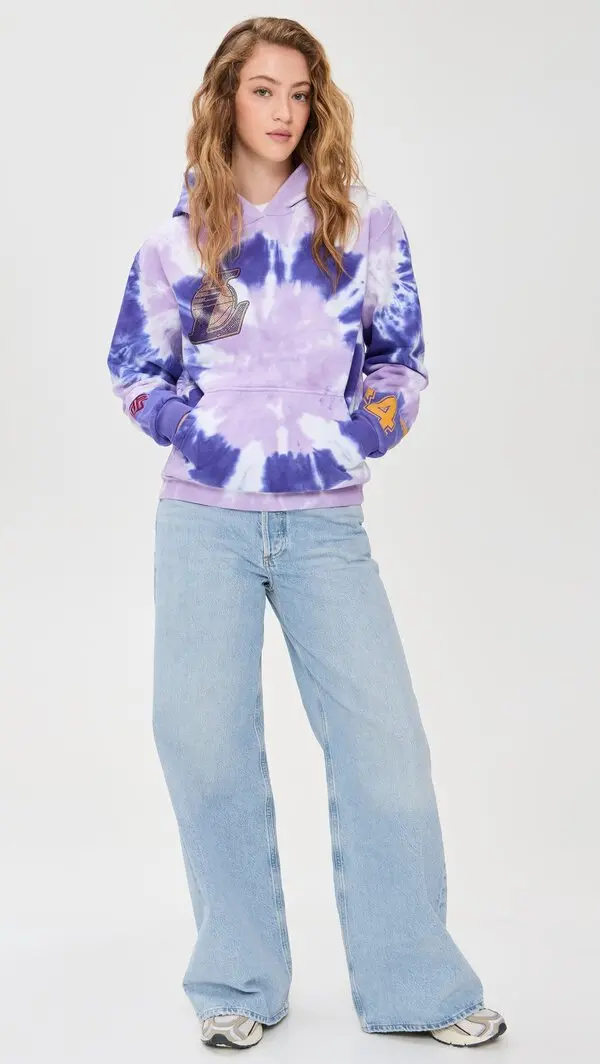 DANNIJOPRO Tie-dye Rhinestone Logo Hoodie
