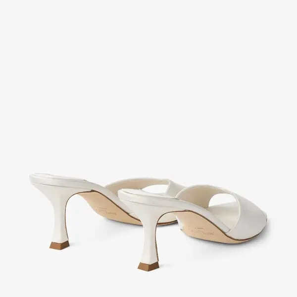 JIMMY CHOO Skye 70 Ivory Satin Sandals - Neutral