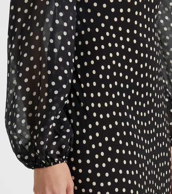 Rixo Ivy Polka-dot Maxi Dress