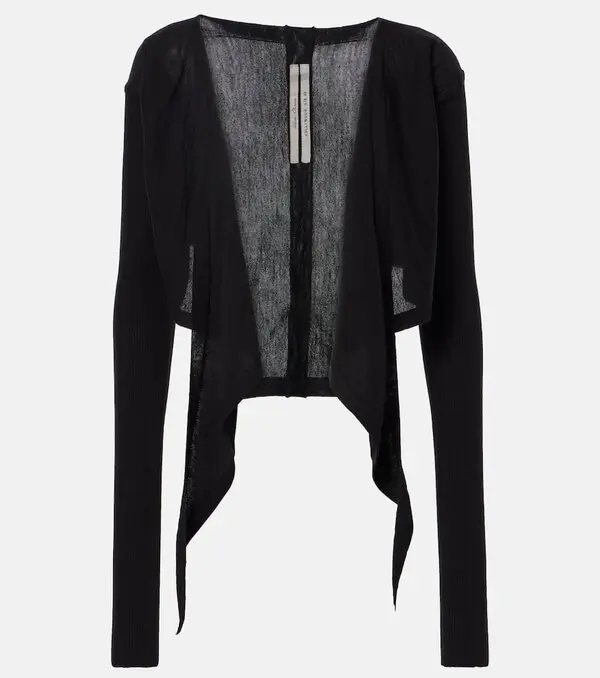 Rick Owens Cropped Virgin Wool Sweater